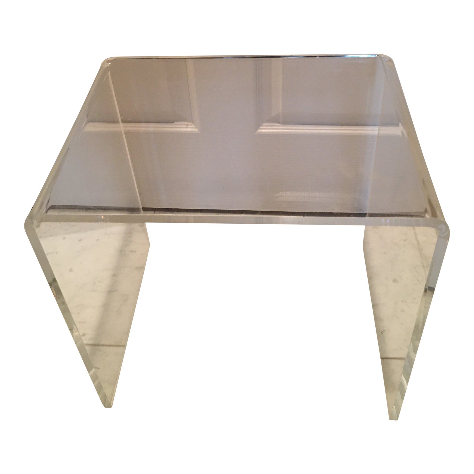 Vintage Lucite Waterfall Stool | Chairish