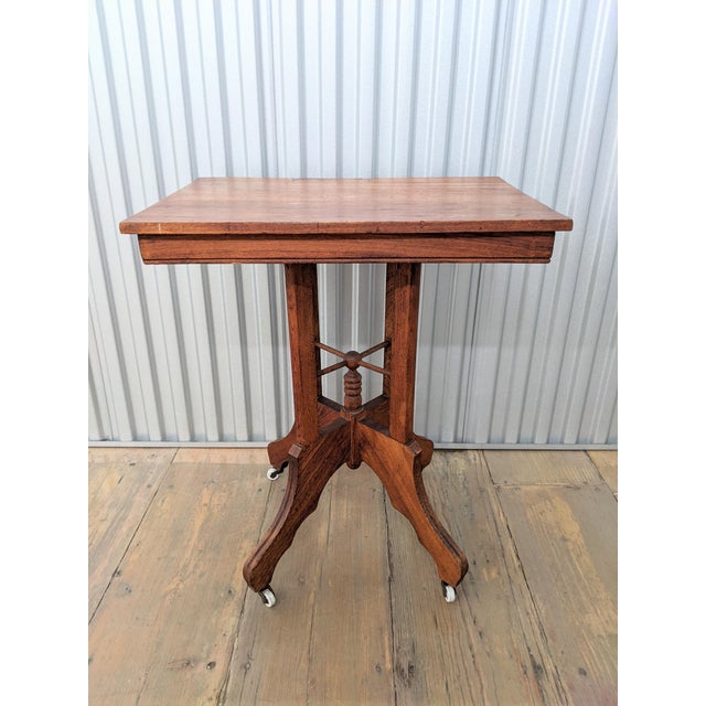 Antique Victorian Wood Parlor Table | Chairish