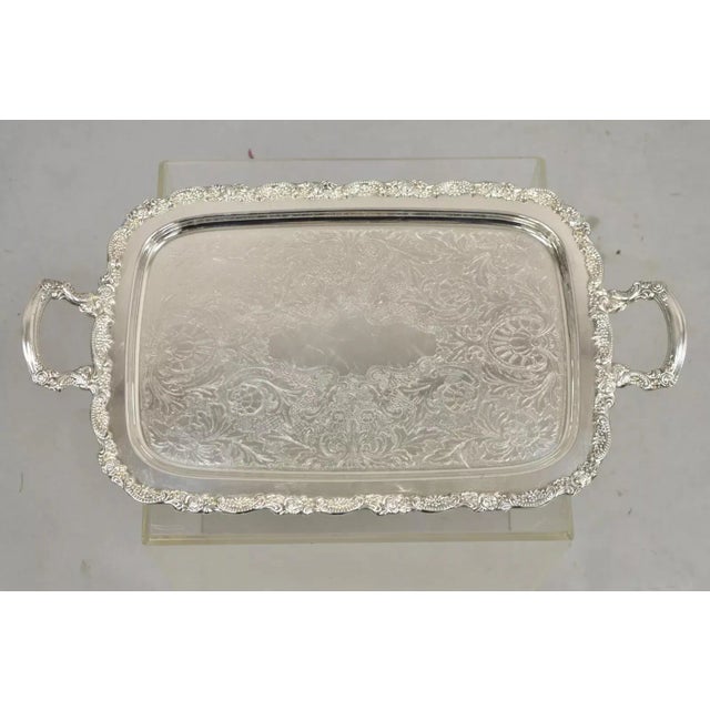 Vintage Oneida Silver Plated Victorian Style Butlers Serving Platter ...