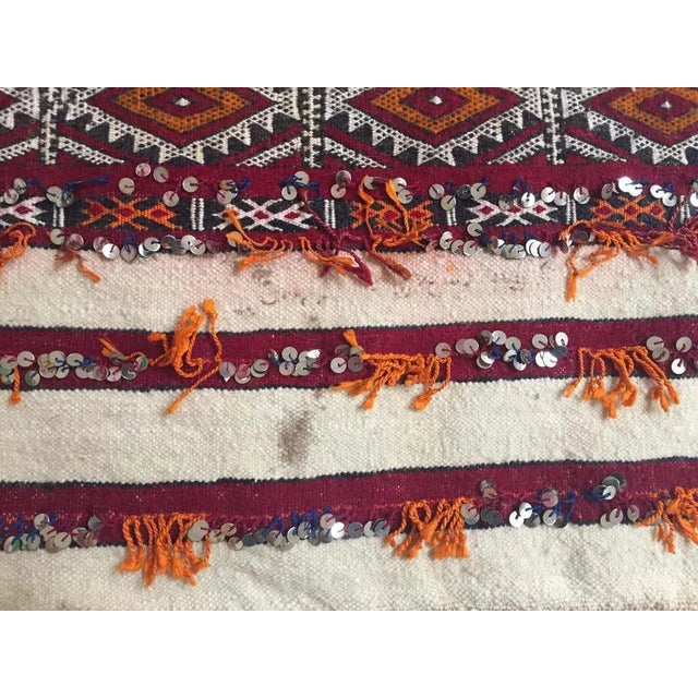 Moroccan Tribal Wedding Rug with Sequins North Africa, Handira | Chairish