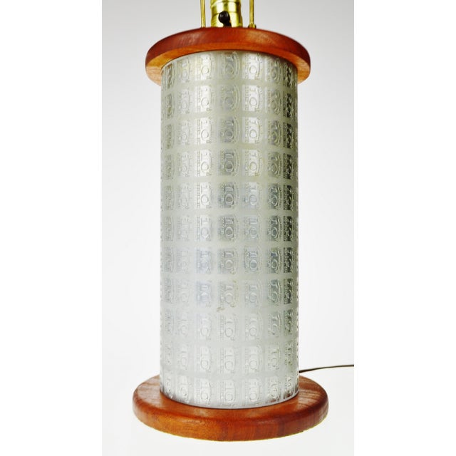 Gold Bond Stamps Roller Table Lamp | Chairish