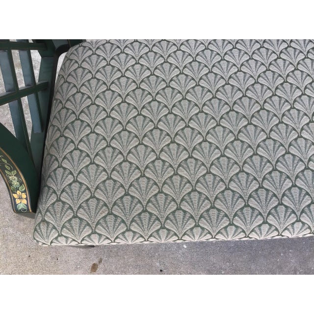 1970s Green Fretwork Bench | Chairish