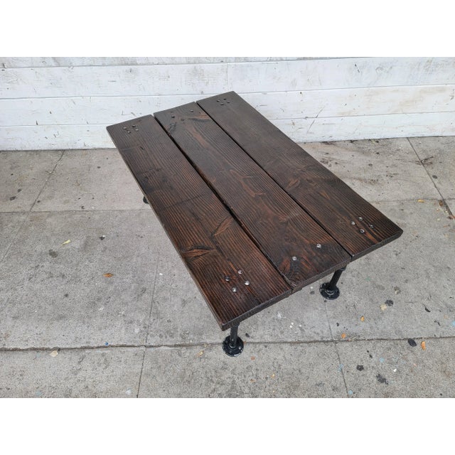 Rustic Industrial Coffee Table | Chairish