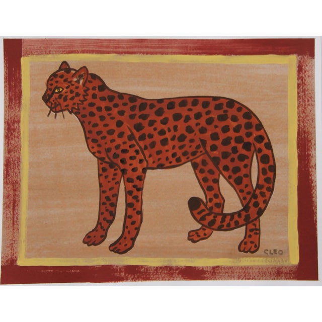 Leopard on Gold Background Expressionism Safari Original Painting by ...