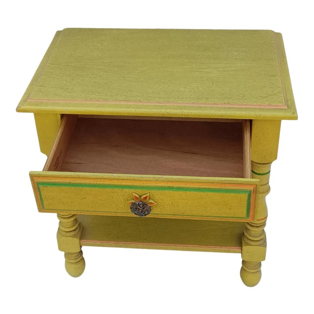 1960s Funky Flower Power Era Nightstand | Chairish