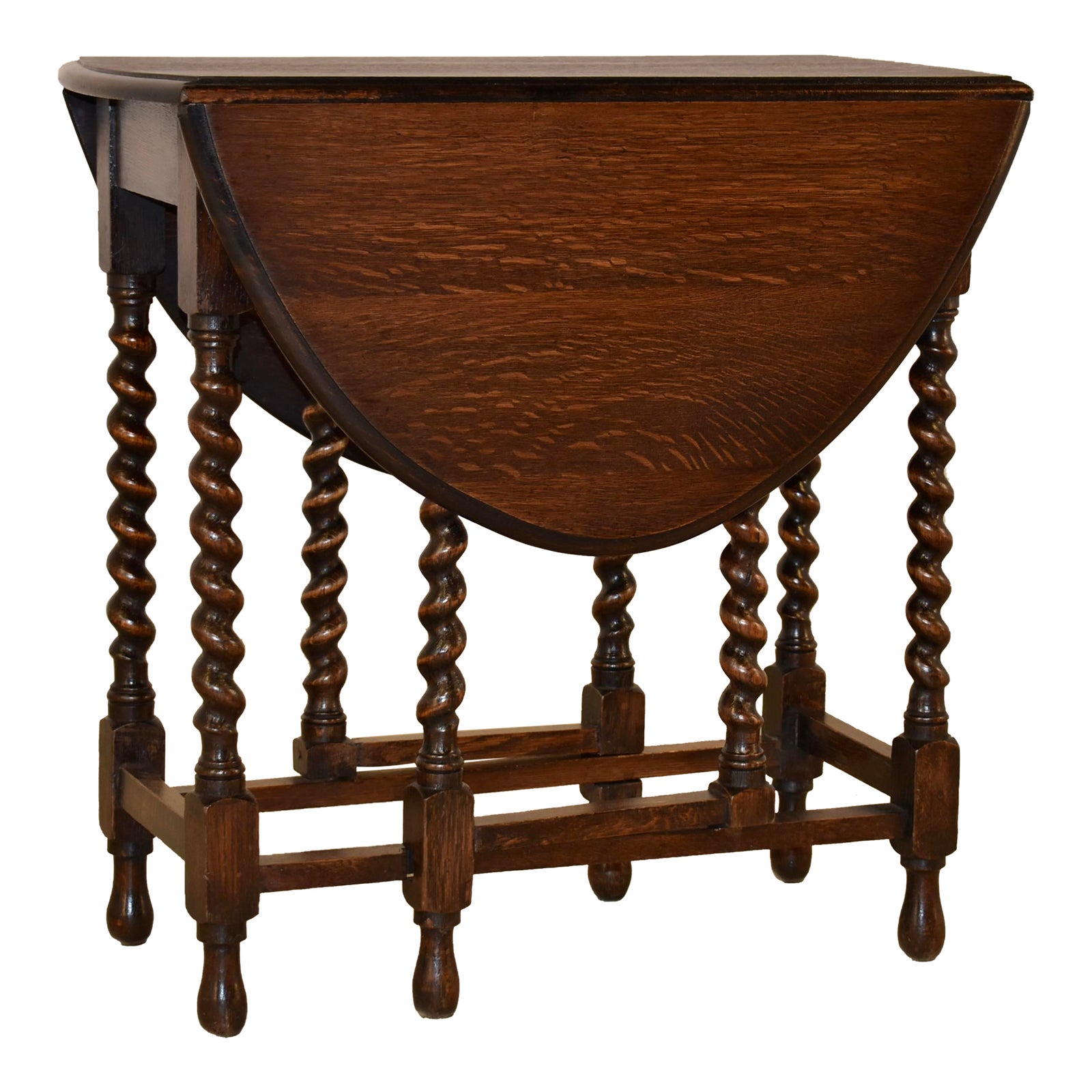 Edwardian Oak Gate Leg Table, Circa 1900 | Chairish
