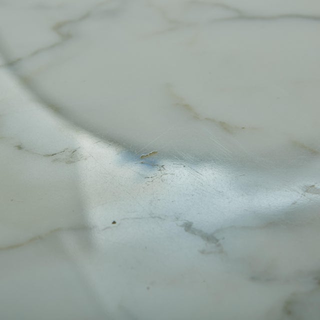 High Table With Calacatta Marble Top by Joseph D’Urso for Knoll, 1990s | Chairish