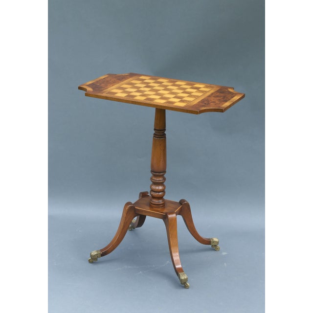 English Walnut Games Table | Chairish