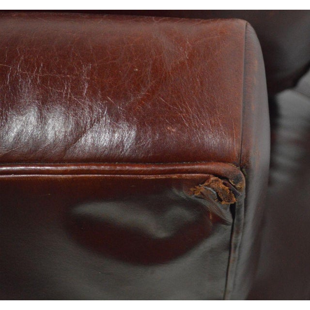 Thomasville Furniture Fine Leather Sofa | Chairish