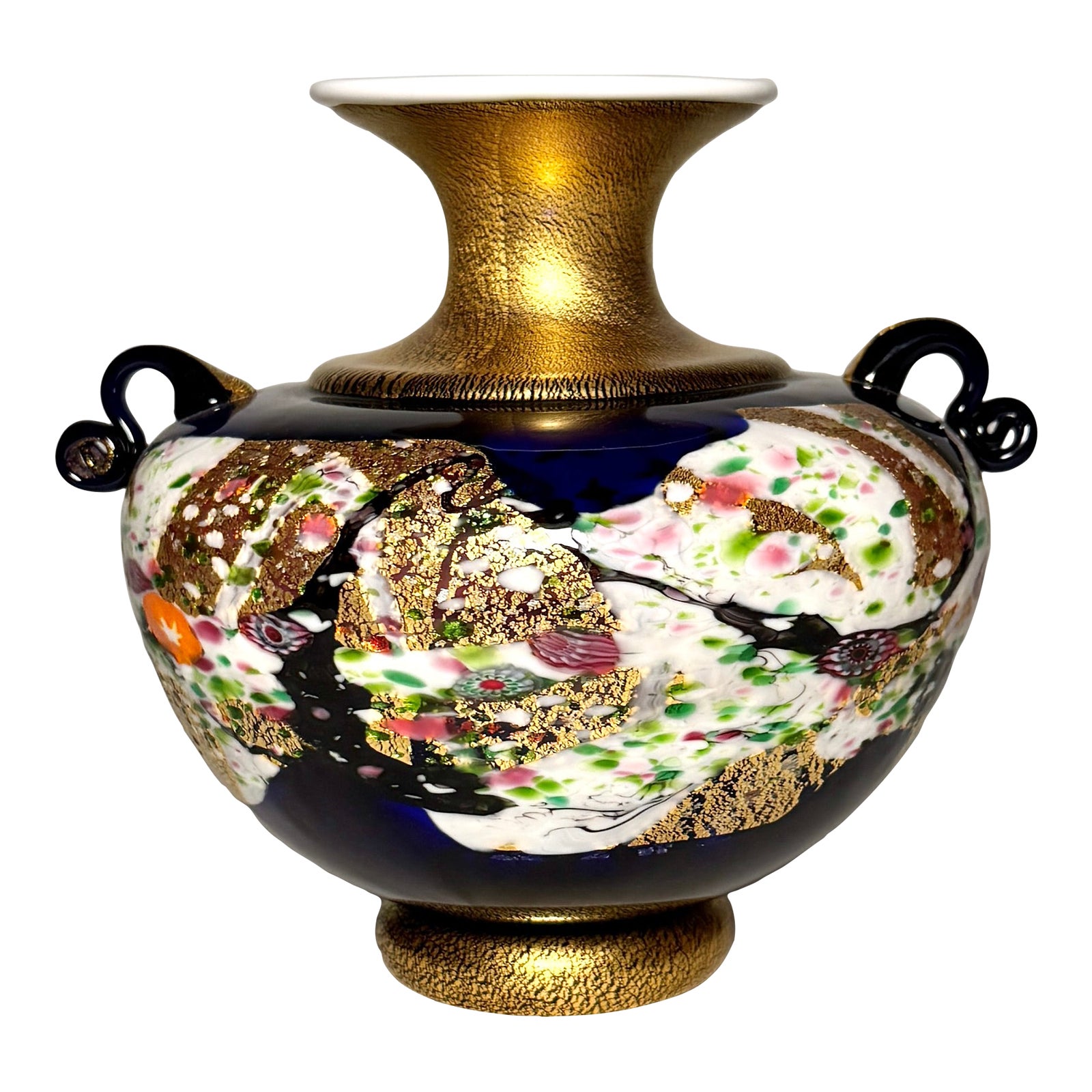 Kuniaki Kuroki Handblown Art Glass Vase, Heisei Period, Japan | Chairish