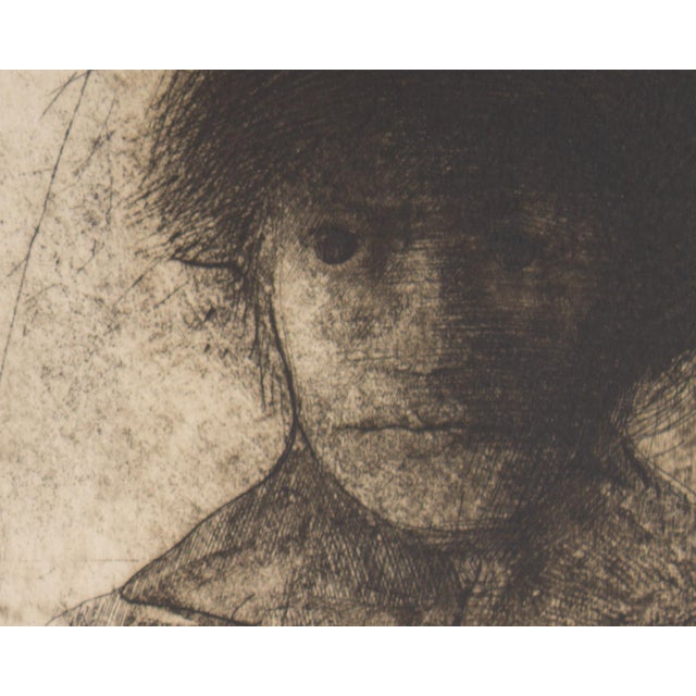 1965 Limited Edition Etching of a Man by Robert Ernst Marx | Chairish
