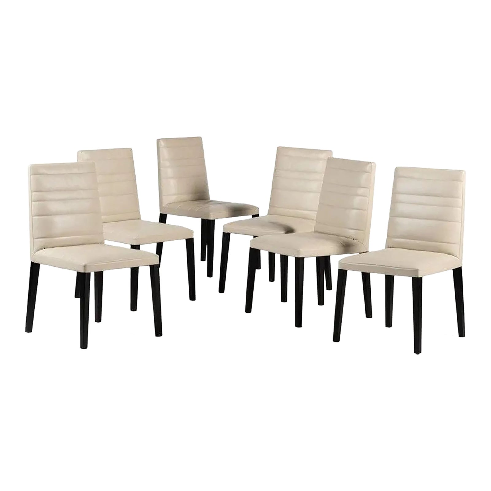 Set of Six Italian 'Louise' Chairs by Poltrona Frau | Chairish