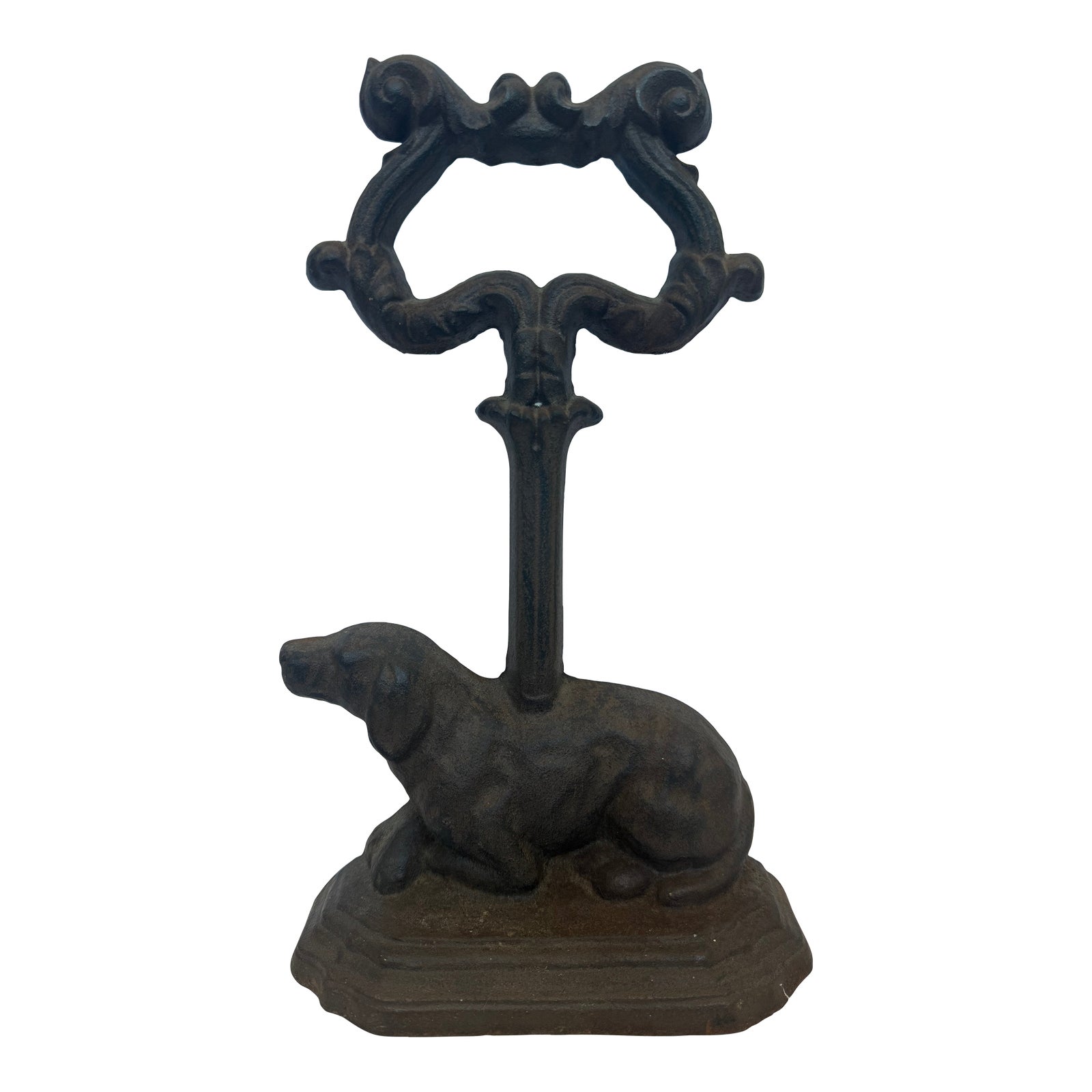 Victorian Cast Iron Lab Door Stop | Chairish