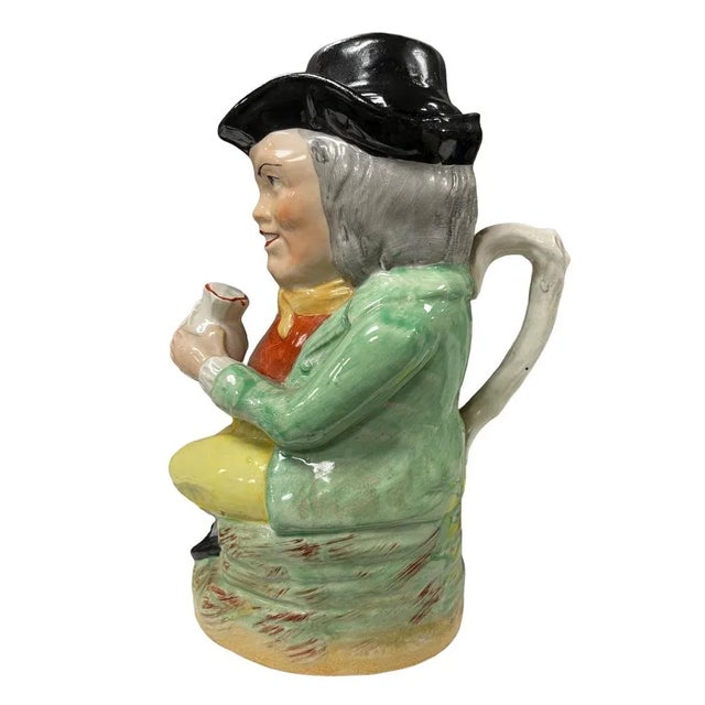 Antique English Staffordshire Pottery Toby Jug With a Tricorn Hat Lid ...