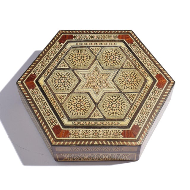 Vintage Octagonal Damascus Box | Chairish