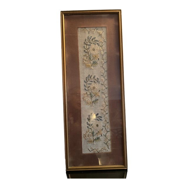 Antique Turkish Embroidery Framed | Chairish