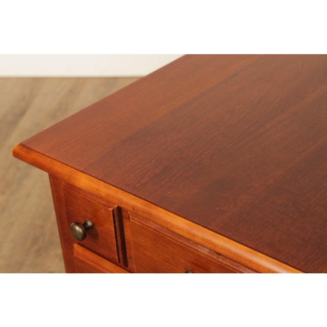Riverside Handcrafted Cherry 2 Drawer Side Tables - A Pair | Chairish