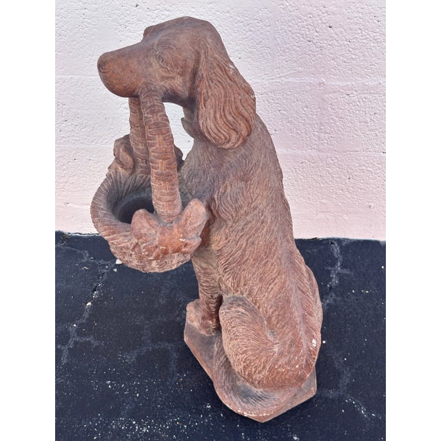 1990s Golden Retriever Life Size Cast Stone Garden Statue | Chairish
