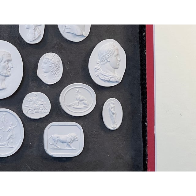 Classical Grand Tour Revival Plaster Intaglio Collection in Gilt Frame ...