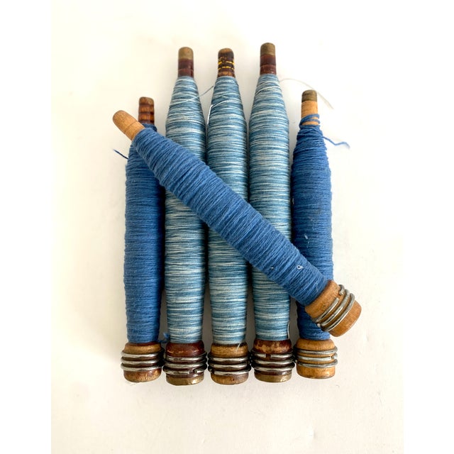 1930s Belgian Wood Spools - Set of 6 | Chairish