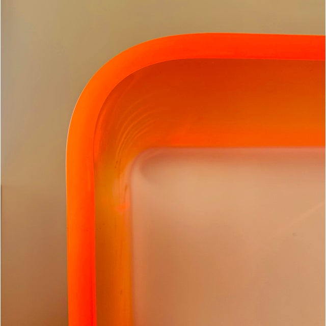 “The Side Piece” Side Table in Neon Orange | Chairish