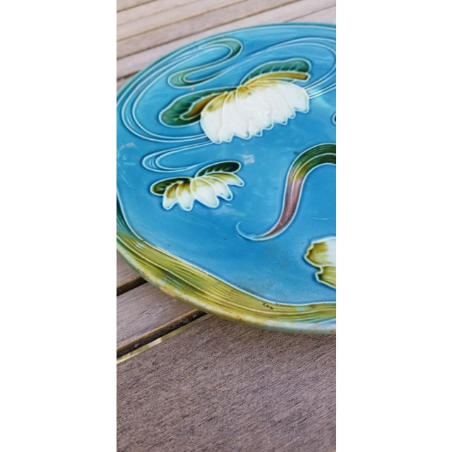 Art Nouveau Water Lilly Plate, Saben 1920s | Chairish