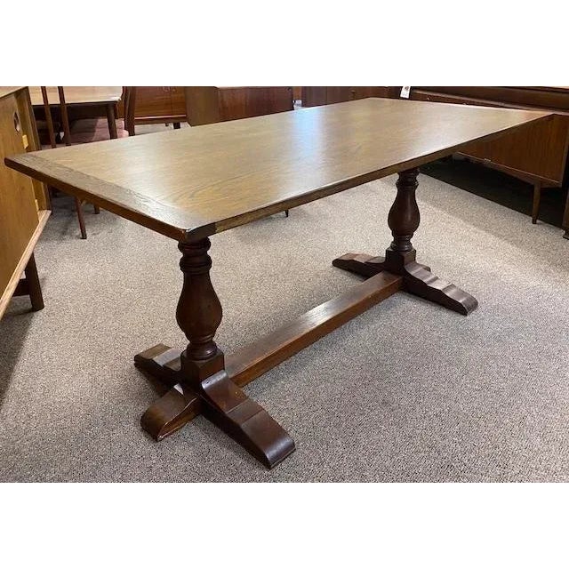 Antique English Oak Refectory Table C.1920 | Chairish