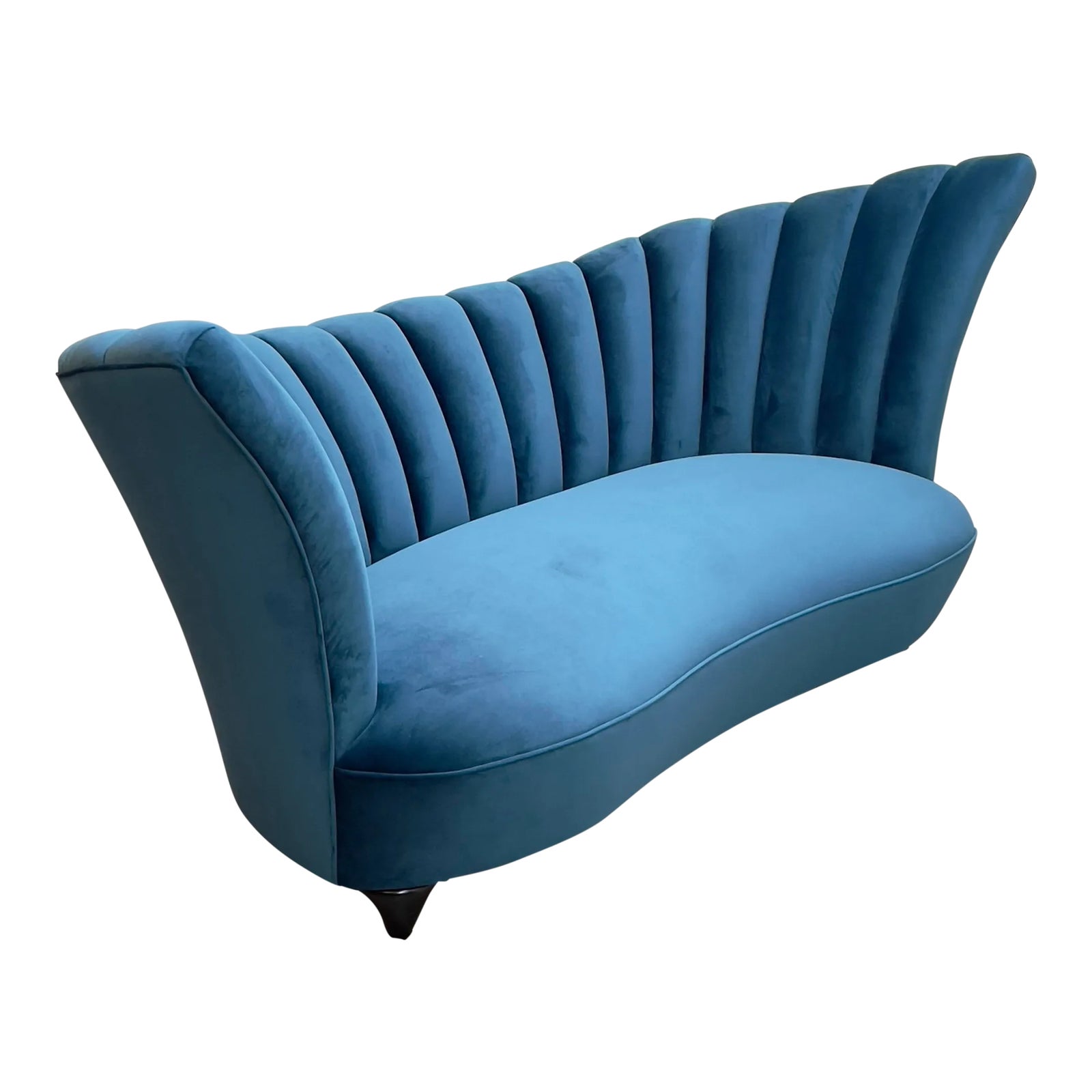 Vintage Channel Back Sofa | Chairish