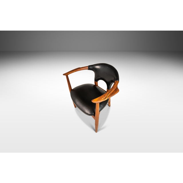 Angular Danish Mid Century Modern Armchair in Solid Walnut, Denmark ...