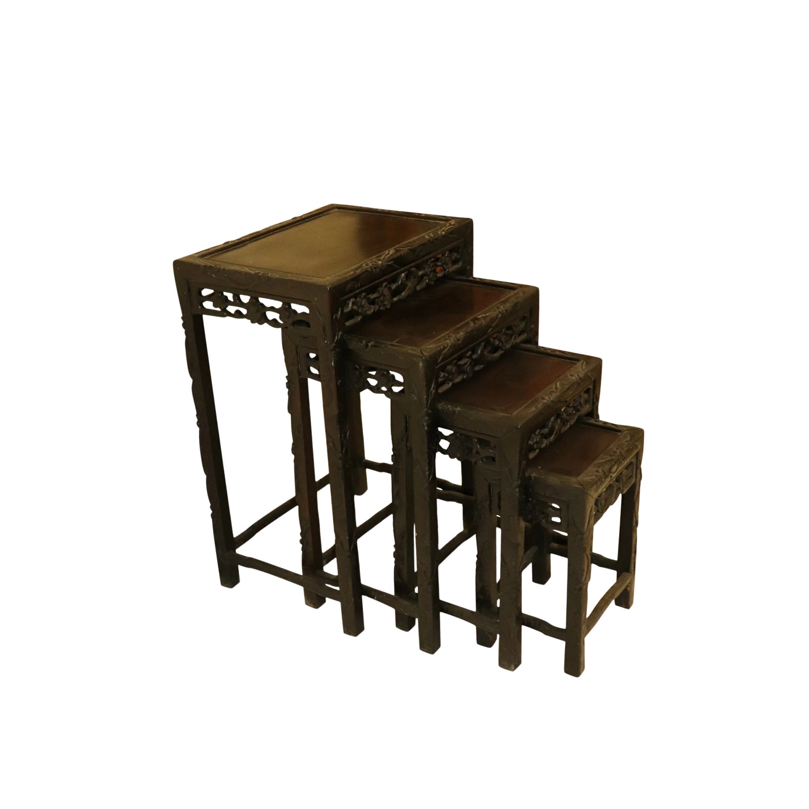 1940s Oriental Nesting Tables - Set of 4 | Chairish