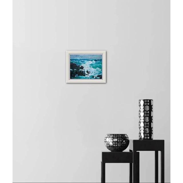 Contemporary Seascape Oil Painting Whitewater Patterns | Chairish