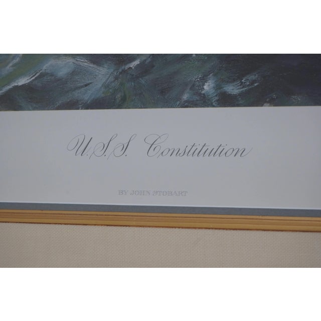 Maritime Heritage Framed Uss Constitution Artist Signed Print | Chairish