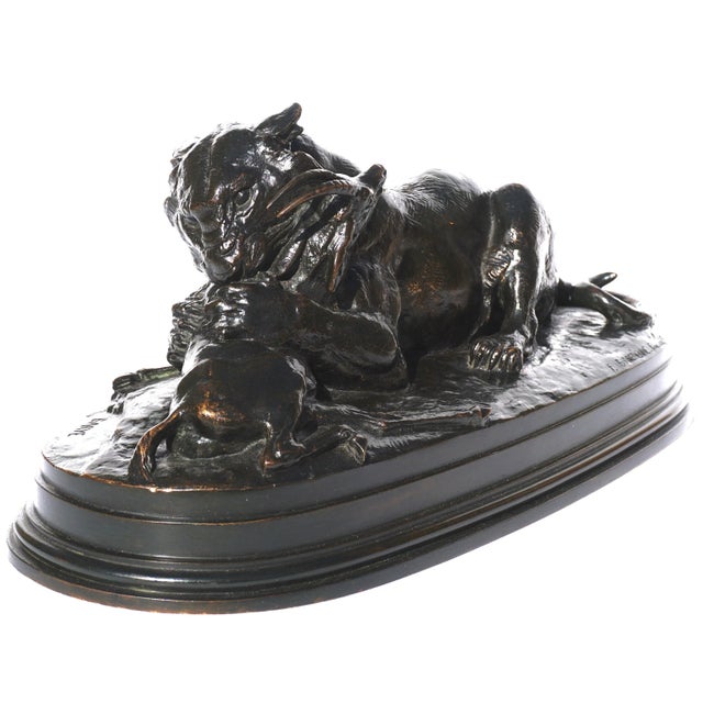 Antoine Louis Barye “Tiger devouring A Gazelle” | Chairish