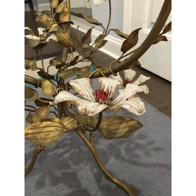 Mid-Century Italian Tole Side Table | Chairish