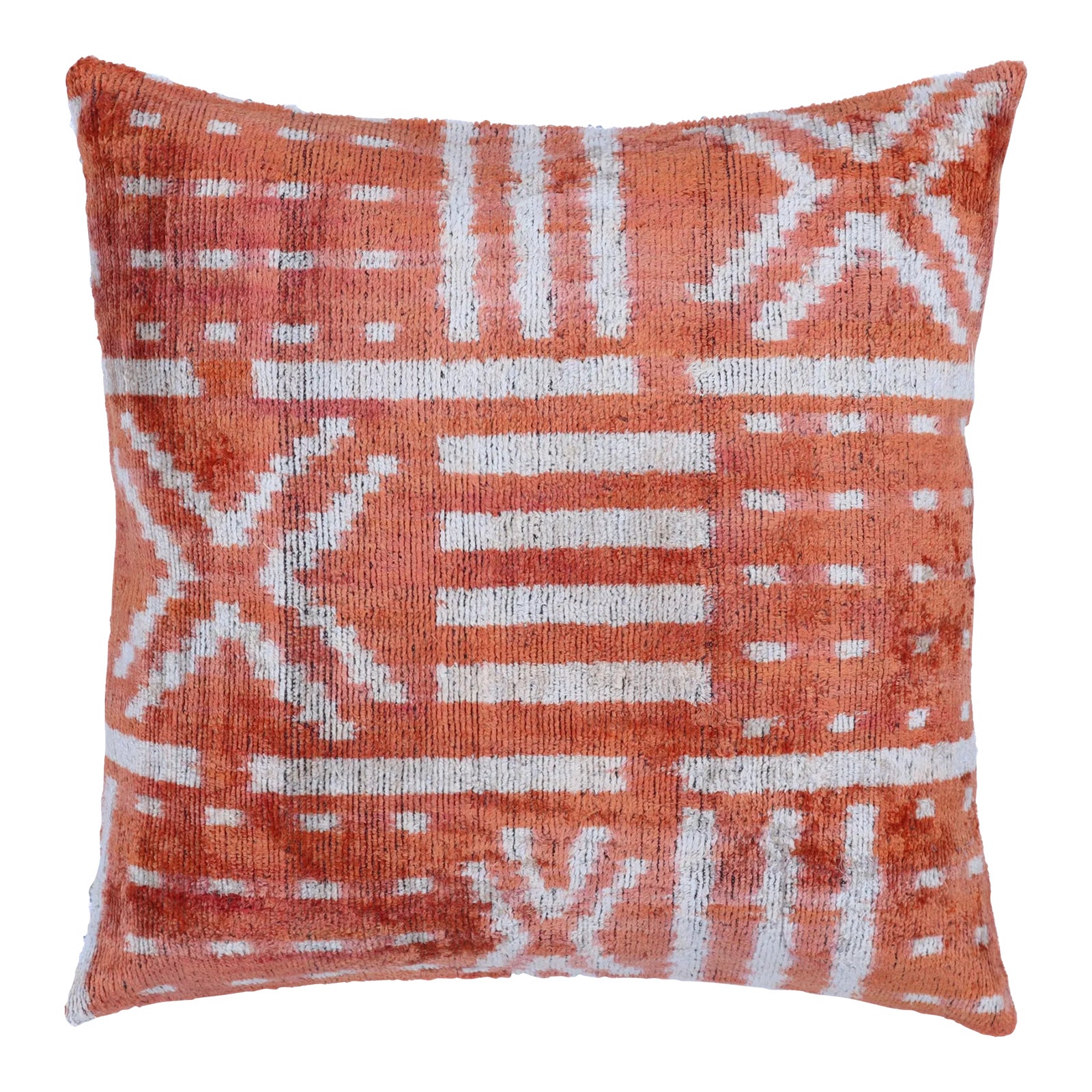 Contemporary Velvet Luxury Copper Throw Pillow With Down Insert | Chairish