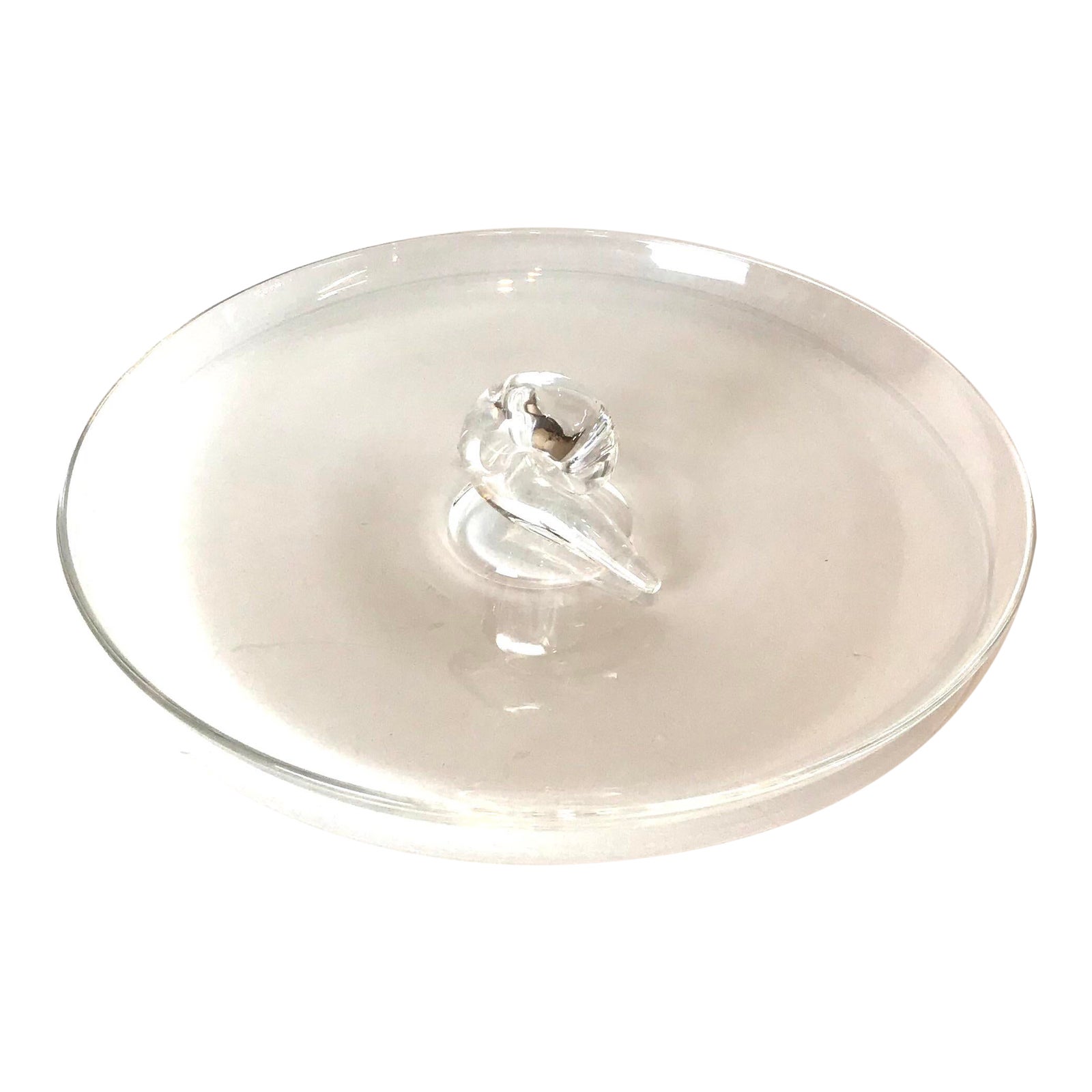 Modern Large Art Glass Stuben Pastry/Horderve Platter | Chairish