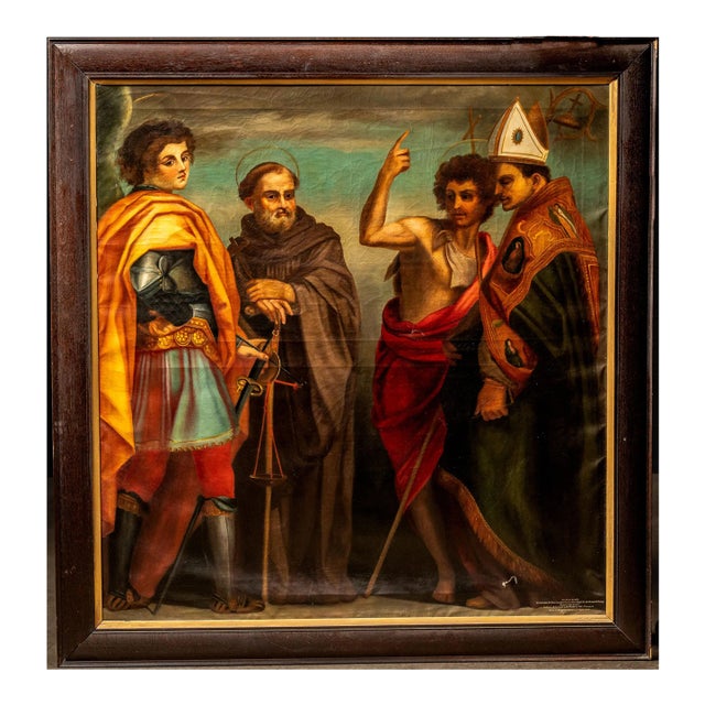 "The Four Saints" Early 20th Century Painting | Chairish