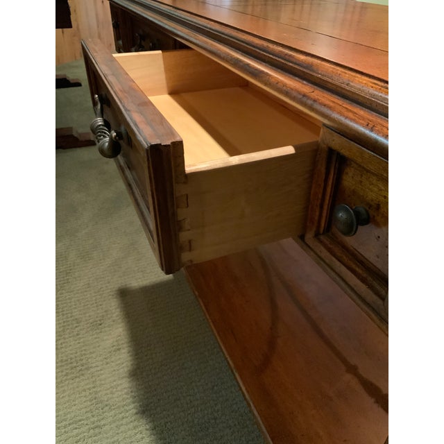 Stanley Furniture Traditional Console Table With Metal Accents | Chairish