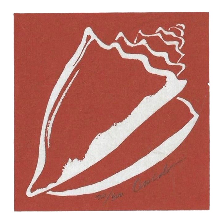 1970s James Omohundro Conch Shell Serigraph | Chairish