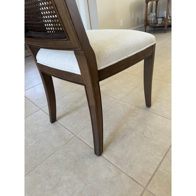 Frontgate Georgia Cane Hardwood (Mink) With Ivory Performance Linen ...