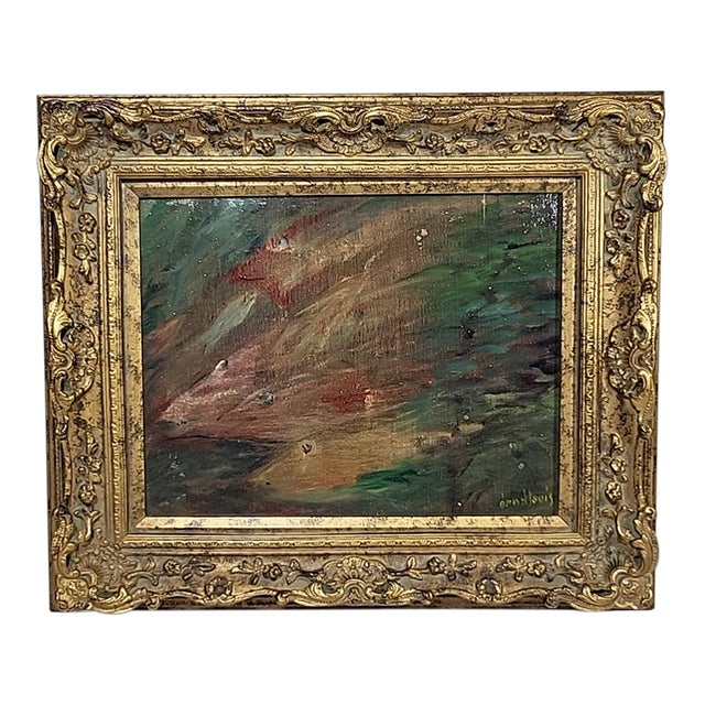1960s Durand Louis Original Painting, Framed | Chairish