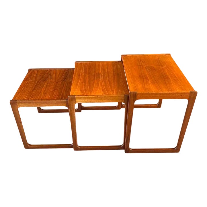 Vintage German Nesting Tables in Wood from Opal Möbel, 1960s, Set of 3 ...