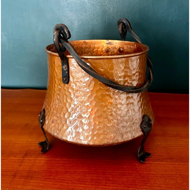 19th Century French Copper Cauldron Cauldron in Hammered Copper | Chairish