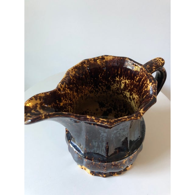 Antique Rockingham Glazed Earthenware Pitcher Yellow-Ware | Chairish