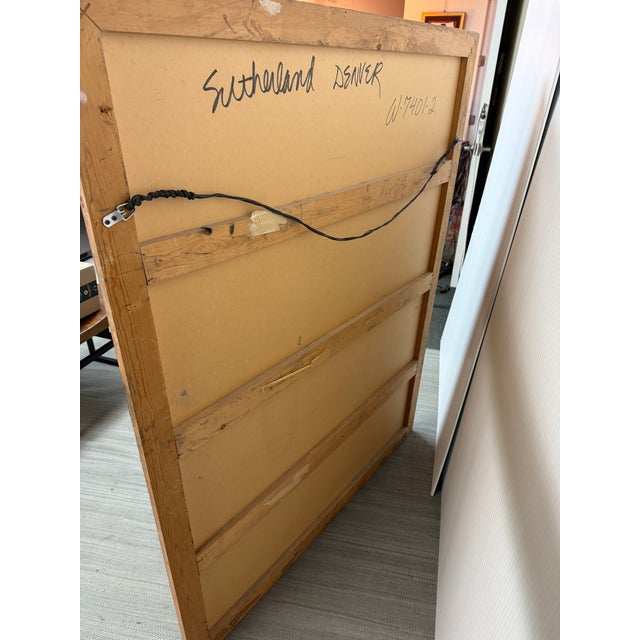 Large Scale Artwork of Two Cranes in Action, Gouache on Paper | Chairish