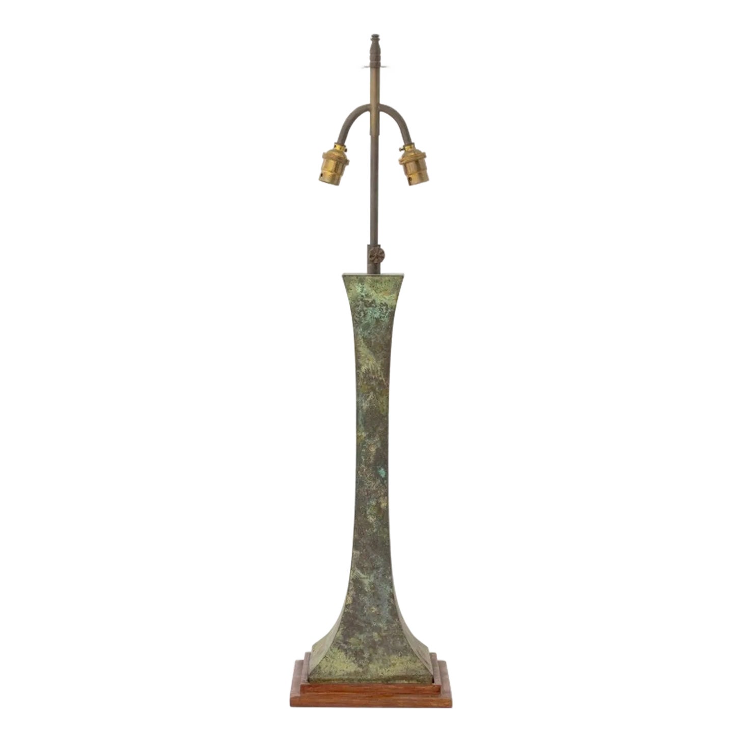Stewart Ross James Verdigris Bronze Table Lamp | Chairish