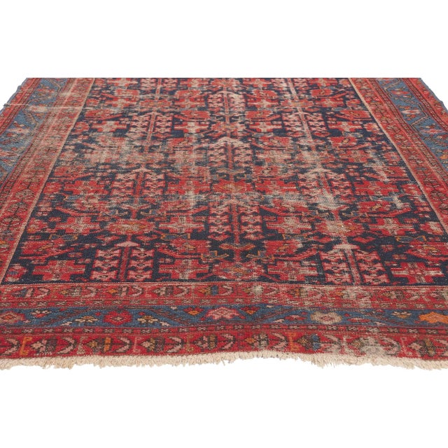 Antique-Worn Persian Malayer Rug - 04'08 X 12'10 | Chairish