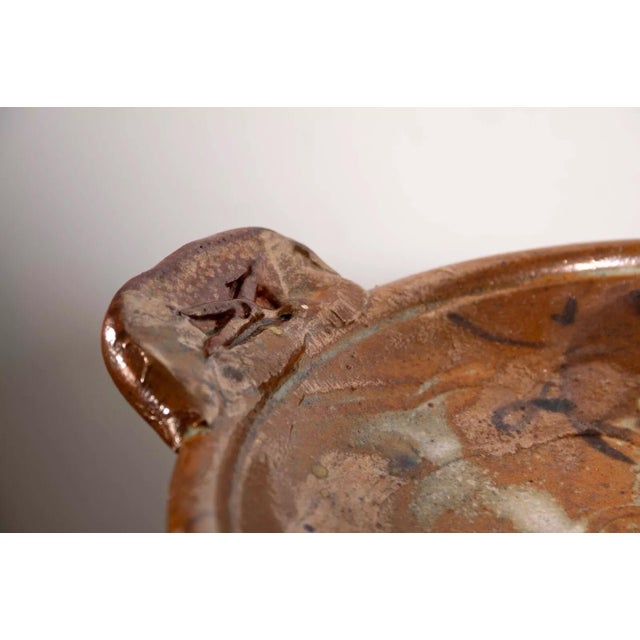 John Glick Round Mid Century Modern Earthtoned Glazed Ceramic Tray ...