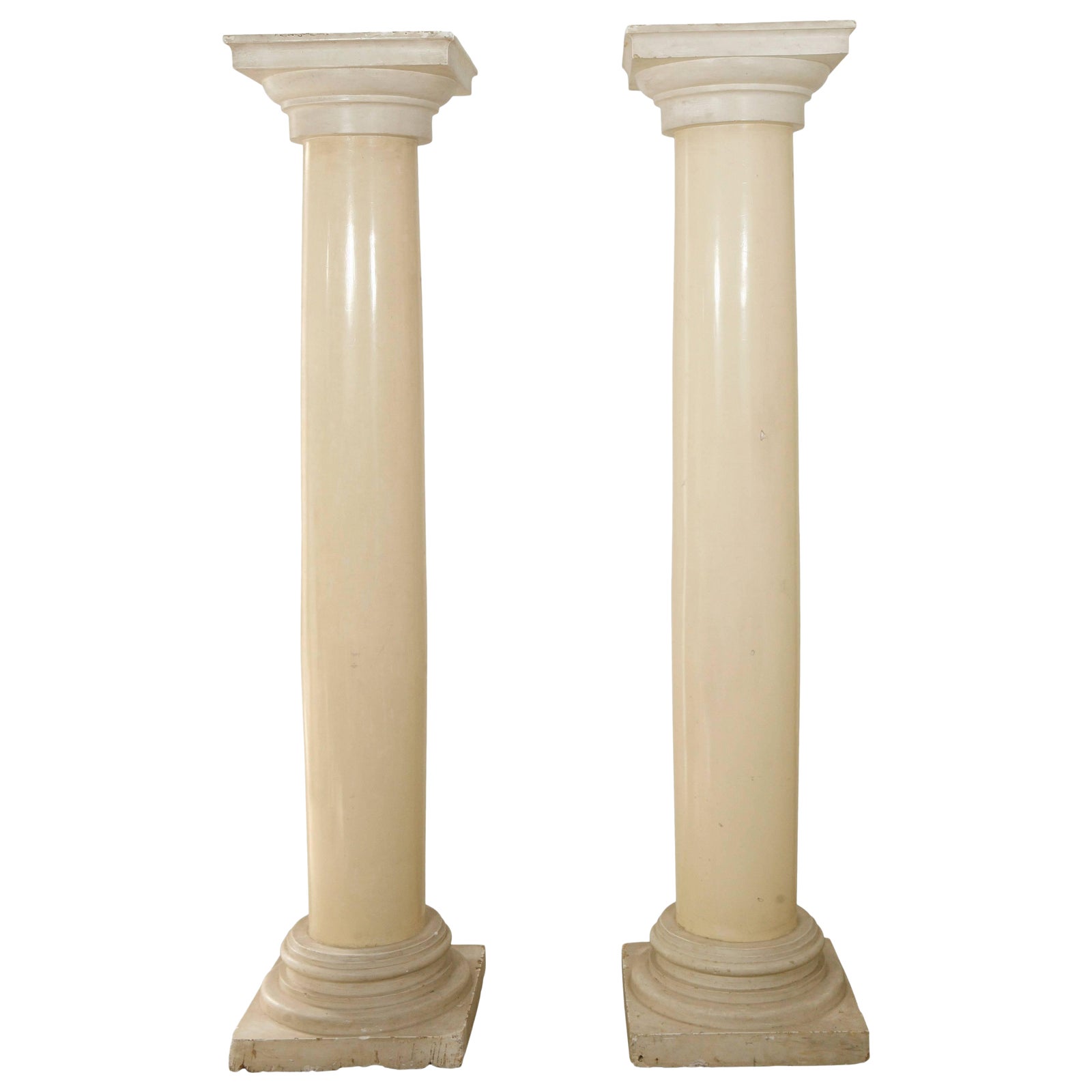 Plaster Columns - a Pair | Chairish