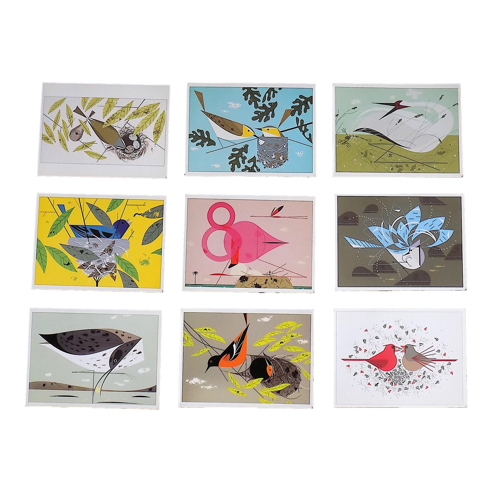 Vintage Charley Harper Diminutive Modernist Abstracted Bird Lithographs ...